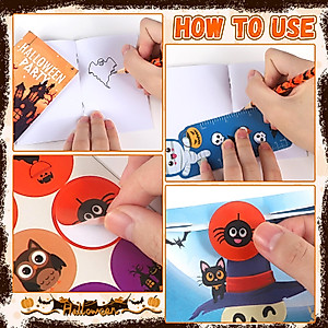 Bluegogo 242PCS Halloween Party Favors, 24 Pack Halloween Stationery Party Supplies Gift Set Trick or Treat Gifts for Kids Classroom Prizes Halloween School Supplies Goodie Bag Stuffers Fillers