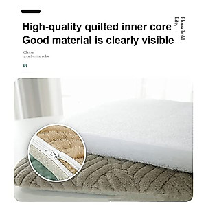 Plush Chair Pad,Kitchen Dining Chair Cushion Simple Seat Cushion with Washable Cover and Non Slip Ties,Soild Color Seat Pad for Living Room Office Balcony(40x43cm(16x17inch), Green a)