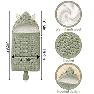 Opewod Unisex Infant Swaddle Blankets Soft Sleeping Bag Fleece Knit Stroller Wraps for Newborn Boys and Girls Warm