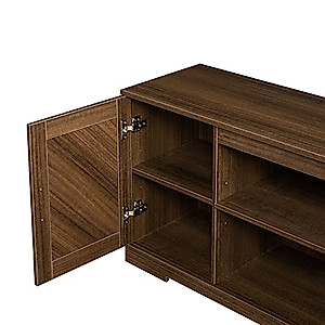 ZINUS Bennett TV Stand for TVs up to 65”, Farmhouse Style Entertainment Center, TV Stand with Storage, Living Room or Bedroom Furniture, Brown