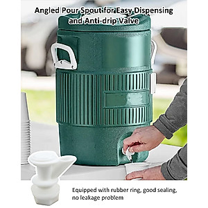 Push Button Spigot Water Cooler Faucet Replacement Fit for gloo 2, 3, 5, 10 Gallon Beverage Coolers White Plastic Faucet BPA-Free Dispenser Tap Set Reusable Spigot Spout Water 10Set