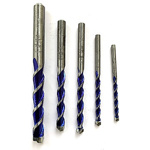 Rodman Blue Bullet Multipurpose Drill Bit Set: 3/16", 1/4", 5/16", 3/8" & 1/2"