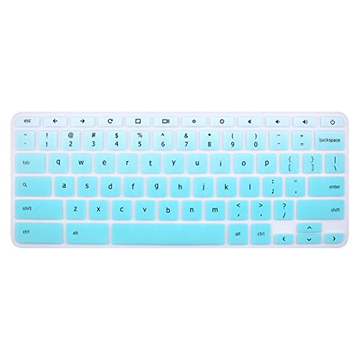 Keyboard Skin Compatible with 14" Dell Inspiron Chromebook 14 2-in-1 C7486 Touch-Screen (Not Compatible for 11.6" Dell Chromebook 3180 3189 3181 3120 5190 & Dell 13.3" Chromebook 3380) Ombre Mint