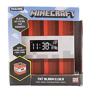 Paladone Minecraft TNT Alarm Clock | Officially Licensed Merchandise