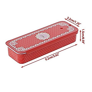 RAYNAG 8 Pack Mini Metal Slide Top Tin Containers Portable Box for Crafts Storage,Random Pattern