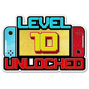 20 Video Game 10th Birthday Party Invitations with Envelopes Double Sided Video Game Console Shaped Fill-in Invitations Invites for 10 Year Old