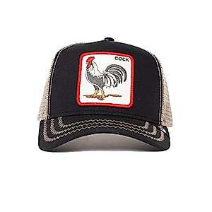 Goorin Bros. The Farm Men's Trucker Hat - Baseball Snapback Cap, Black Rooster