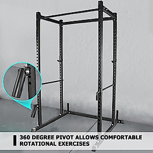 A2ZCARE Power Rack Mounted Landmine Attachment, T Bar Row Landmine Base, Fit 2-inch Olympic Row Bar, Compatible with 3x2 & 3x3 inch Power Cage