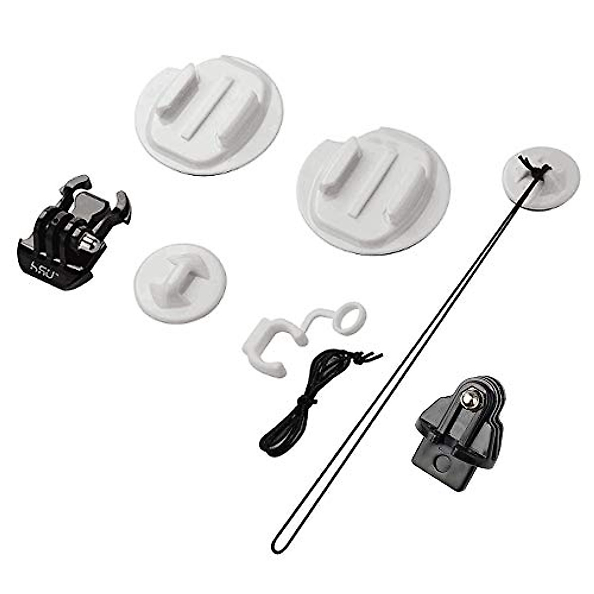 HSU Surf Mounts and Accessories for Ski, Snorkeling, Surfing, Wakeboarding Fitting GoPro Hero 11,10,9,8,7, 6,5,4,3,2, Session, Black, Silver, AKASO Campark, and Other Action Cameras (Surfing Kit)