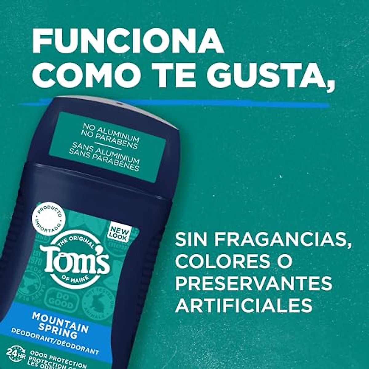 Tom's of Maine Long-Lasting Aluminum-Free Natural Deodorant for Men, Mountain Spring, 2.8 oz. (Packaging May Vary)