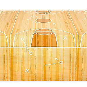 BLUE PANDA Basketball Table Cover, Sports Birthday Party Supplies (54 x 108 in, 3 Pack)