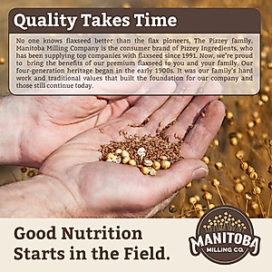 Ground Flax Seed | Manitoba Milling Co | One 1lb Bag | Smooth Milled Flaxseed Fiber with Protein, Omega 3 | Gluten Free, Non-GMO Gourmet Milled Flaxseed for Muffins, Yogurt, Smoothies