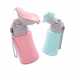 Portable Urinal Potty Travel Potty-for Emergency Urinal Baby Toilet Child Pee Training,Kids Potty Car Travel and Camping Outdoor Use Very Convenient (500ml, Pink)