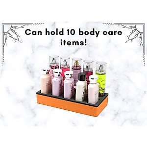 Polar Whale Lotion and Body Spray Stand Organizer Tray Orange Black Durable Foam Washable Waterproof Insert for Home Bathroom Bedroom Office 12 x 6 x 2 Inches 10 Slots