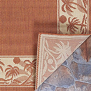 Couristan Recife Island Retreat Indoor/Outdoor Area Rug, 7'6", Terracotta-Natural