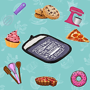 Baker Gift Baking Oven Pads Pot Holder with Pocket You Bake The World A Better Place (Bake The World A Better Place)