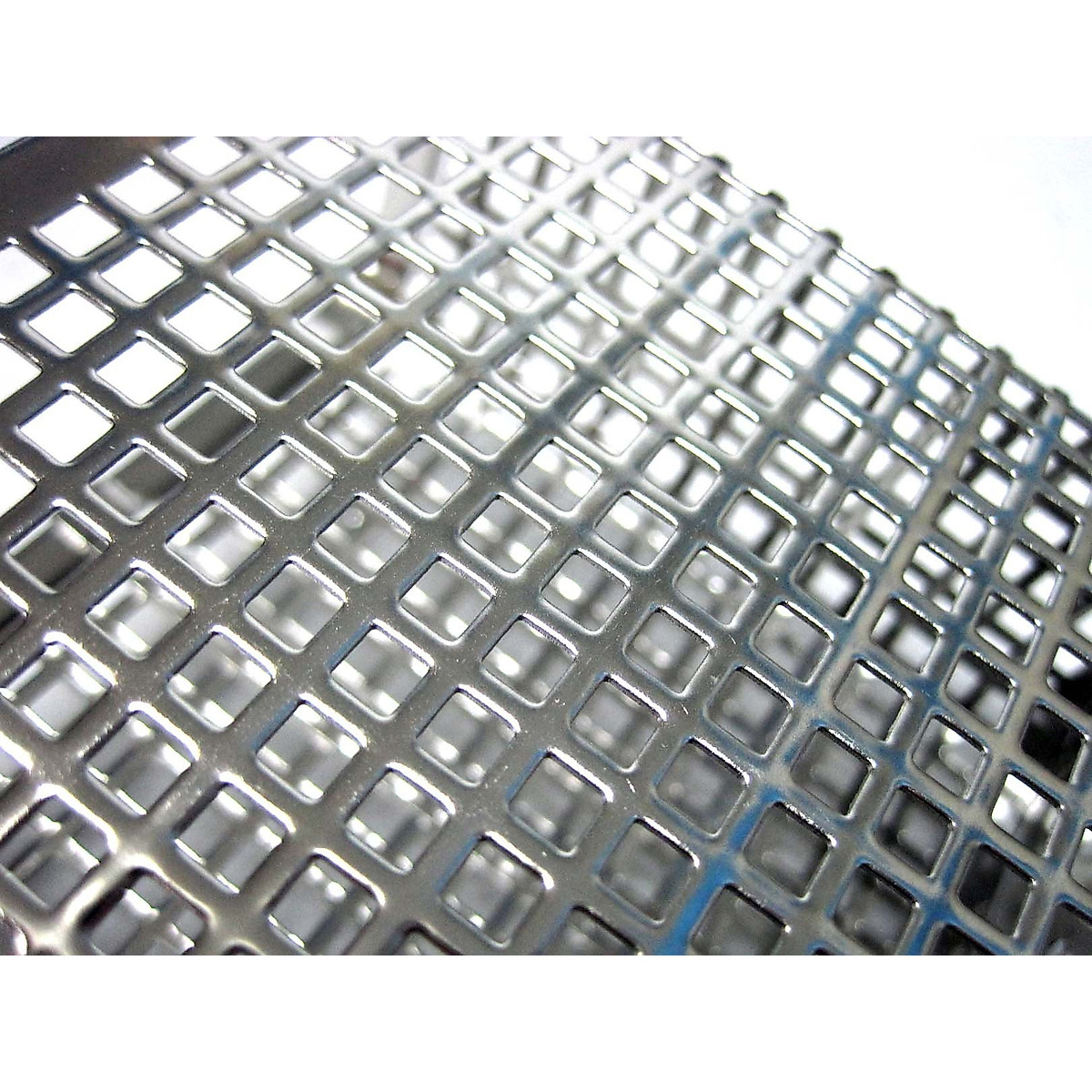 Small Square Stainless Steel Perforated Cutlery Basket Sink Rack Storage Silver by Stopia