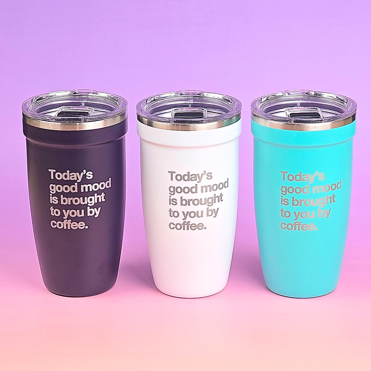 Personalized Photo Engraved Engraved Insulated Tumbler, Name Engraved Tumbler 16 oz. Stainless-Steel Travel Mug with Slide Lid, Custom Design Christmas Gift (Classic Blue)