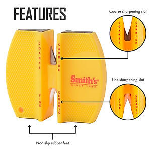 Smith's CCKS 2-Step Knife Sharpener , Yellow
