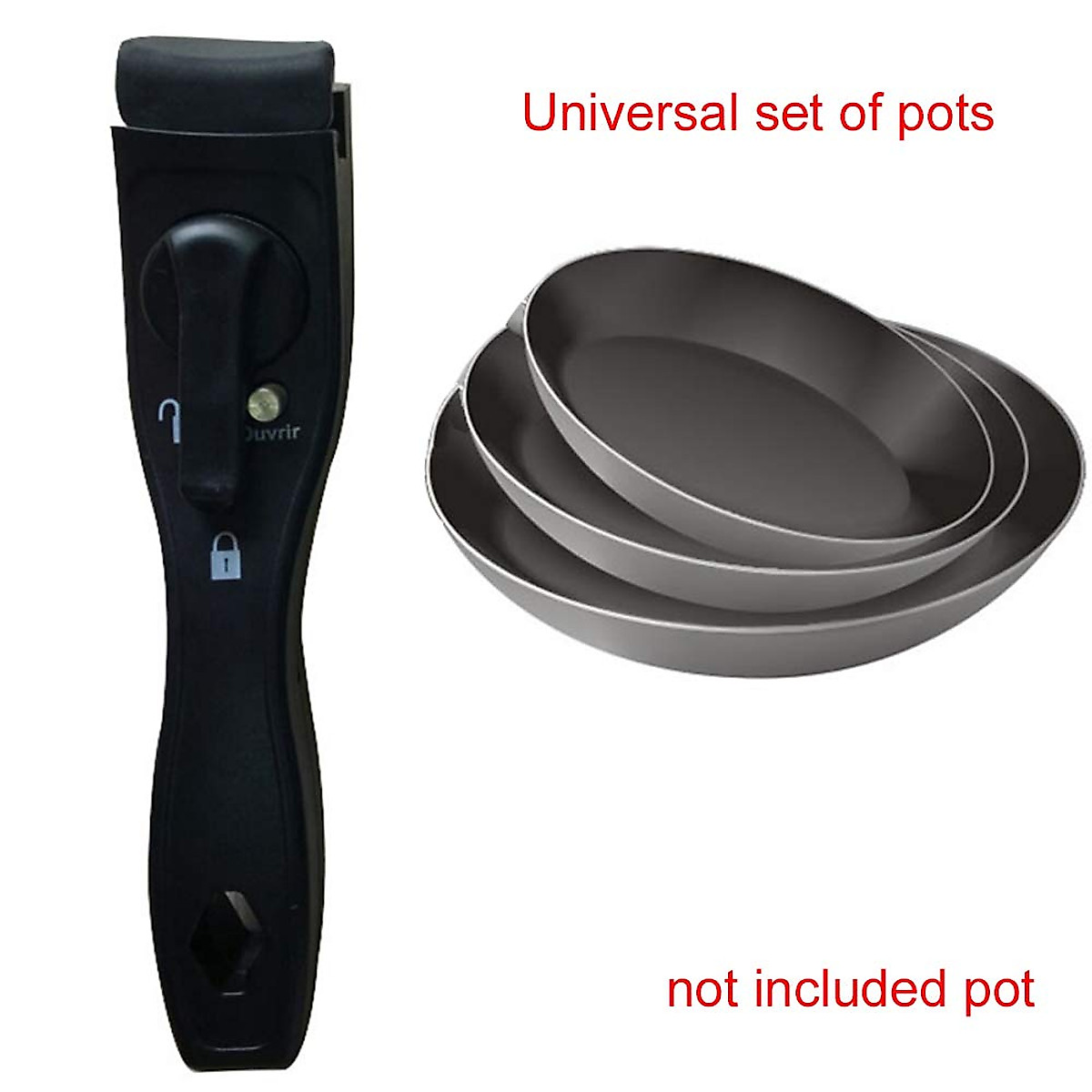Removable Pot Handle, Handle Pot Clip Different Pot Dismountable Grip Pan Removable Suitable for Different Pot Pan Cooking Pot Accessories