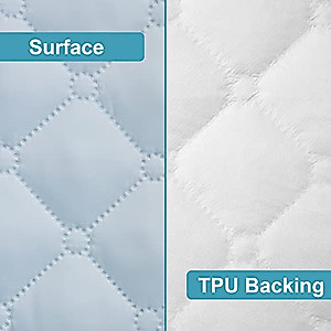 NTBAY 2 Pack Waterproof Mini Crib Mattress Protector, Quilted 24"x38" Fitted Mattress Cover - Machine Washable - Soft and Breathable Baby Mattress Pad Sheet for Mini Crib and Baby Playards, White