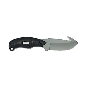 Old Timer 2143OT Gut Hook Copperhead 8.1in S.S. Full Tang Fixed Blade Knife with 3.7in Drop Point and Rubber Handle for Outdoor, Hunting and Camping