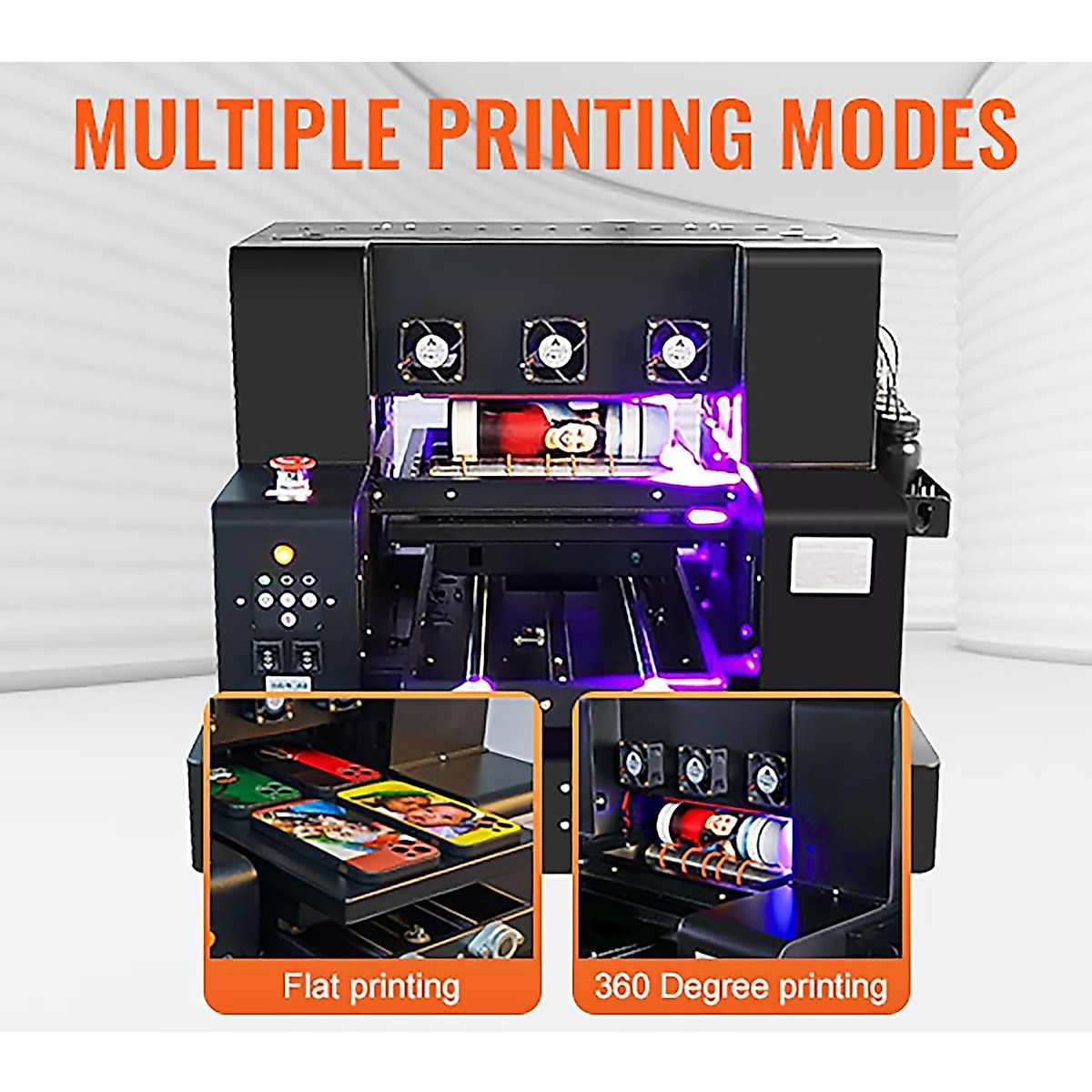 PEIXU A3 XP600 UVV DTG/DTF Printer with EPSON Technology | 2880dpi Precision for Phone Cases, Acrylic, Metal, Leather, Golf Balls & Bottles | Vacuum Suction Platform 33x50x15cm with Bottle Holder