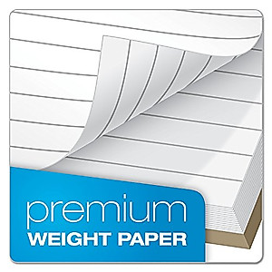 Ampad Gold Fibre Classic Series Personal Notebook, Page and Date Headings with Pocket Cover, Medium Ruling, 100 Sheets (20-801R),White,7" x 5"