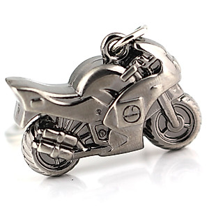 maycom Creative Fashion Romantic Couple Keychain Key Chain Ring Keyring Key Fob for Valentine's Day Gift (Helmet & Motorcycle)