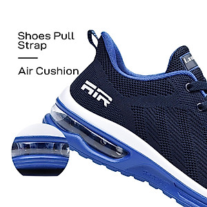 Lamincoa Womens Air Running Shoes Athletic Gym Workout Walking Shoes Sneakers for Women Black-Blue 10