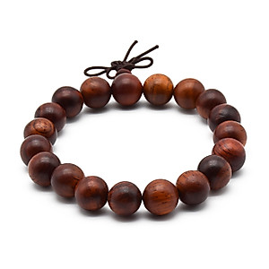 Zen Dear Unisex Natural Rosewood Prayer Beads Buddha Buddhist Prayer Meditation Mala Necklace Bracelet (10mm 19 beads)