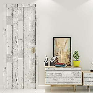 Art3d 120"x17.3" Peel and Stick Wallpaper - Decorative Self Adhesive Contact Paper for Cabinets Countertop Shelf Kitchen Wallpaper,White-Washed