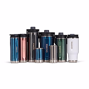 Igloo, 32 OZ Stainless Steel, Tumbler, Flip ‘n’ Sip, Carbonite