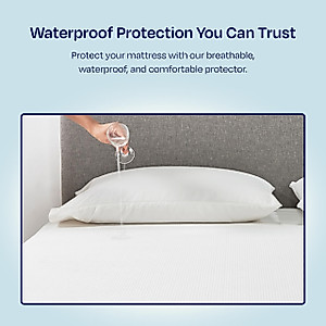 California Design Den Premium Waterproof Mattress Protector for Twin XL Size Bed - Soft, Cooling, Noiseless, Machine Washable, Fitted Mattress Cover with 8-20 Inch Deep Pockets