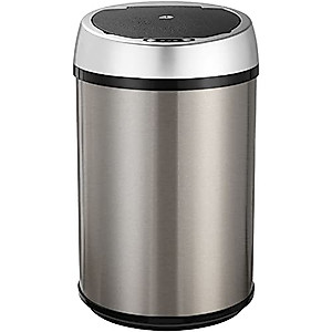 Hanover 12-Liter / 3.1-Gallon Stainless Steel 12 Liter-3.1 Gallon Home and Kitchen | Fingerprint Smudge Resistant | Soft Close | Sensor Lid, 12L Trash Can 3