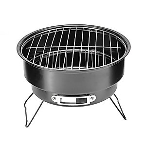 10" Portable Round Barbecue BBQ Charcoal Grill with Handle for Outdoor Home Kitchen BBQ Picnic Camping