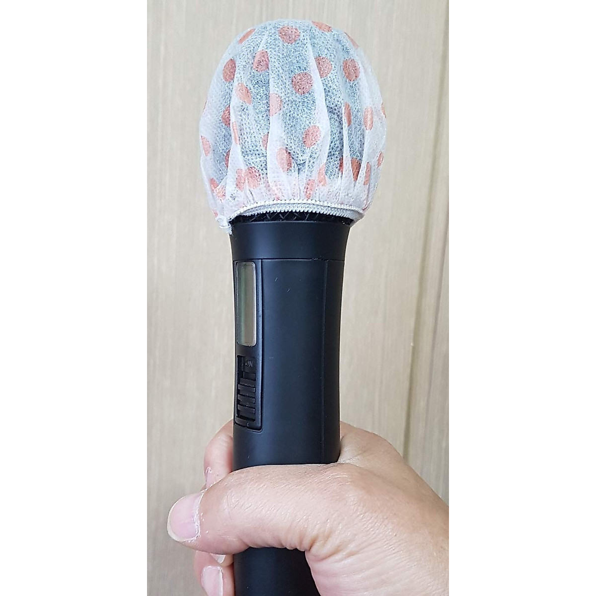 100 PCS (50 Pack) Microphone Covers Disposable Microphone Grill Covers Mic Hygiene Skin Cover Mic Cover Karaoke Sponge Cap