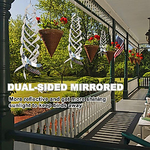 Hausse 2 Pack Fake Horned Owl | 3 Pack Spiral Reflectors Silver Mylar Spinner