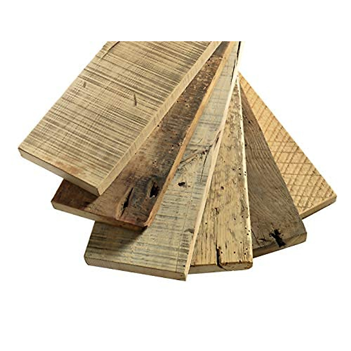 Rustic Farmhouse Reclaimed Wood Shelves | Barnwood Shelves | Set of 2 | 24 Inches (Genuine Salvaged/Reclaimed) | with Black Industrial Pipe Brackets | Made in USA (Ohio) | 24" x 1" x 6"