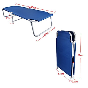 Toxz Folding Single Bed Folding Office Napping Bed Folding Bed Outdoor Camp Bed,Tough Oxford Cloth,Security Locks, Breathable Anti-Slip(Ship from US!)