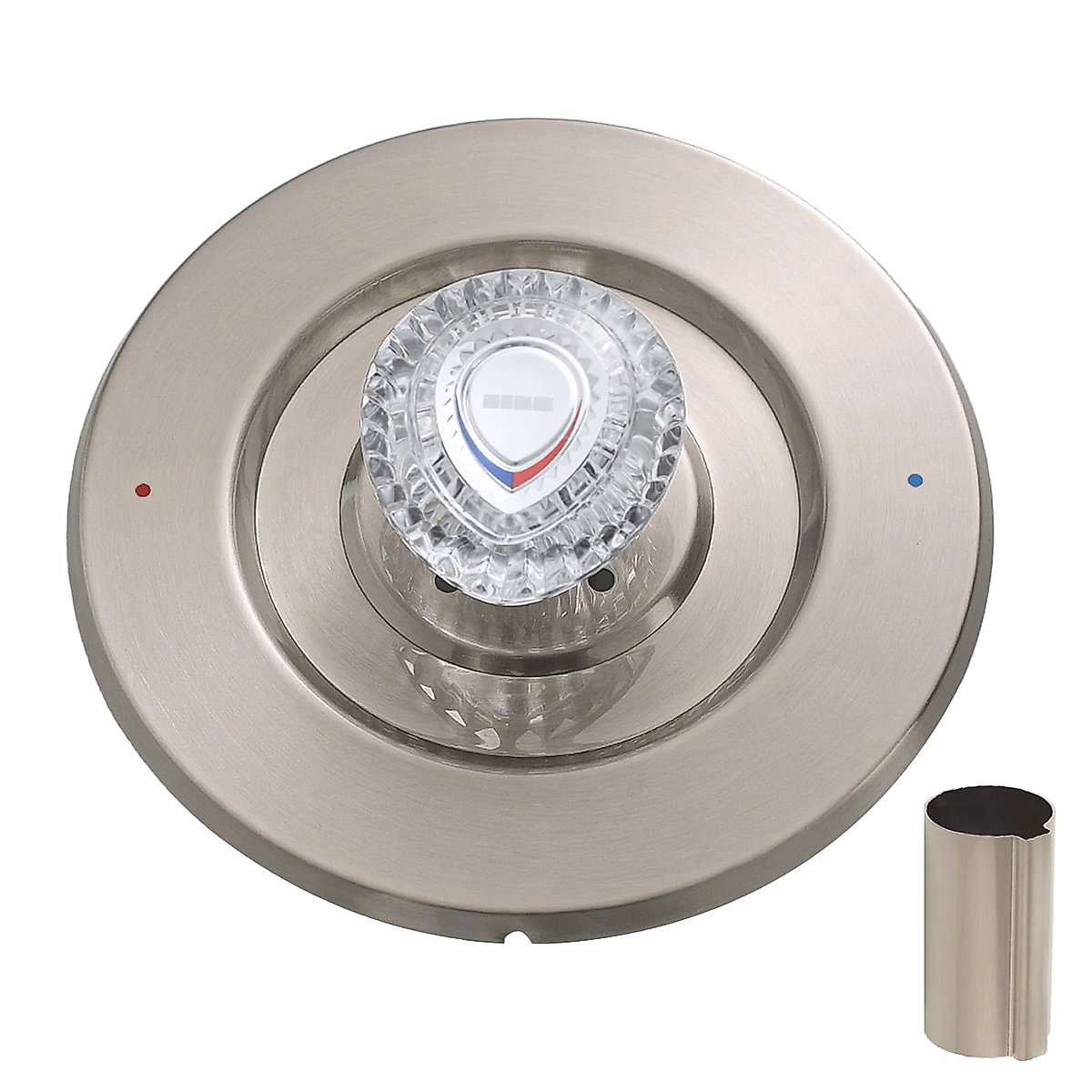 Satin Nickel Shower Trim Kit, Compatible with Moen T470 31661SN Chateau Series Shower Trim Kit and Tub/Shower Trim, for Moen 1225 Trim Kit, Includes Escutcheon, Tubes, Shower handle and Screws