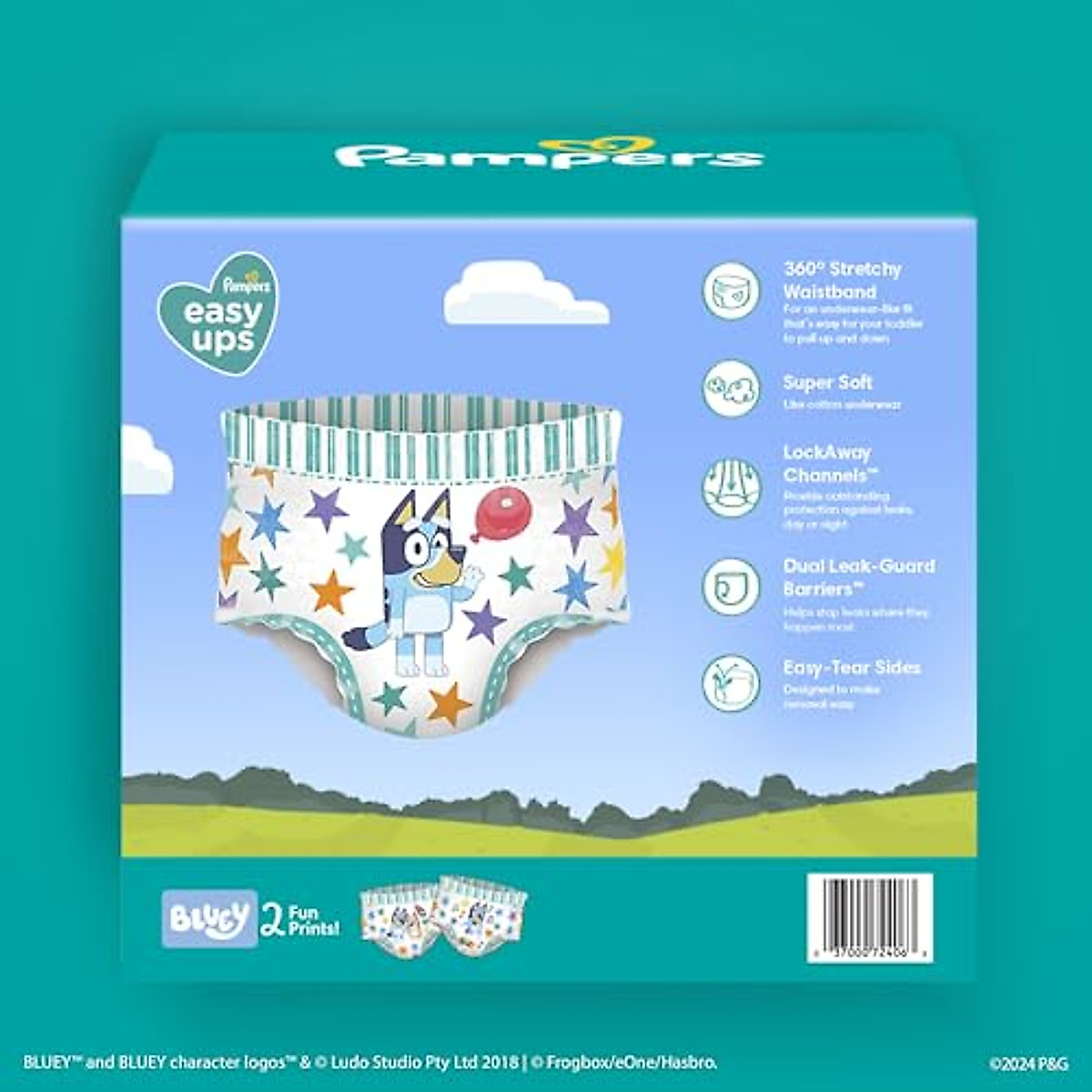 Pampers Training Pants - Easy Ups Boys & Girls Bluey - Size 5T-6T, 15 Count, Children's Potty Underwear (Packaging May Vary)