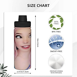 Eevikion Belle Artist Delphine Stainless Steel Insulated Tumbler Sports Water Bottle Hot and Cold Travel Cup 18oz