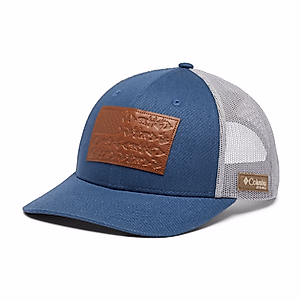 Columbia Unisex PHG Leather Game Flag Snap Back - High, Zinc/Cool Grey, One Size