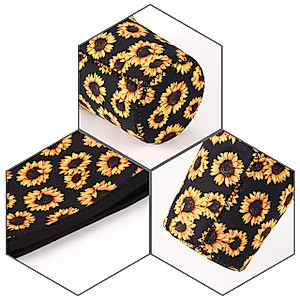 2 Pieces Reusable Iced Coffee Cup Sleeve Neoprene Cup Insulator Sleeve Cup Cover Insulated Sleeves Drinks Sleeve Holder for 30 oz Cold Hot Beverages, 2 Styles（Sunflower）