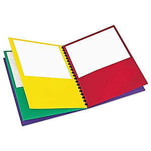 Oxford 8-Pocket Paper Folder, Letter Size, 200-Sheet Capacity, Multicolor, Red, Green, Yellow, Purple (99656), Multicilor, 8-1/2" x 11"