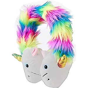 Coby Wired Kids Headphones | Lightweight Cuddle Earphones with Microphone | Volume Limiting 85dB | Plush Headset for Children| On-Ear Kids Headphones for Kids for School (Unicorn Sparkle)