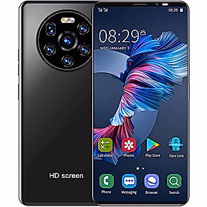 FOLOSAFENAR Smartphone,5.45in HD Full Screen Dual Card Dual Standby Mobile Phone,Face Recognition and Fingerprint Unlocking,Light and Fashion