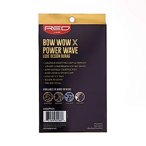 KISS RED Bow Wow Power Wave Luxe Design Durag (Black Gold)