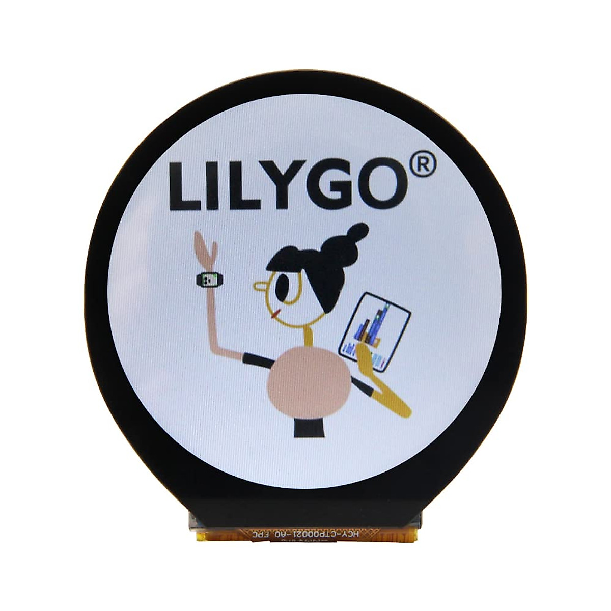 LILYGO T-RGB ESP32-S3 2.1 inch Oval Display ST7701S LCD Touch Screen ESP32-S3R8 TTGO Development Board